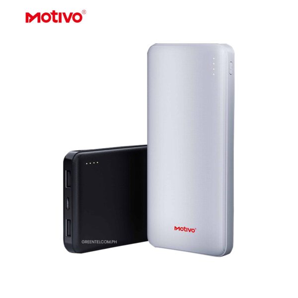 Motivo H108 Powerbank | 10000 mAh | White and Black – GREENTELCOM